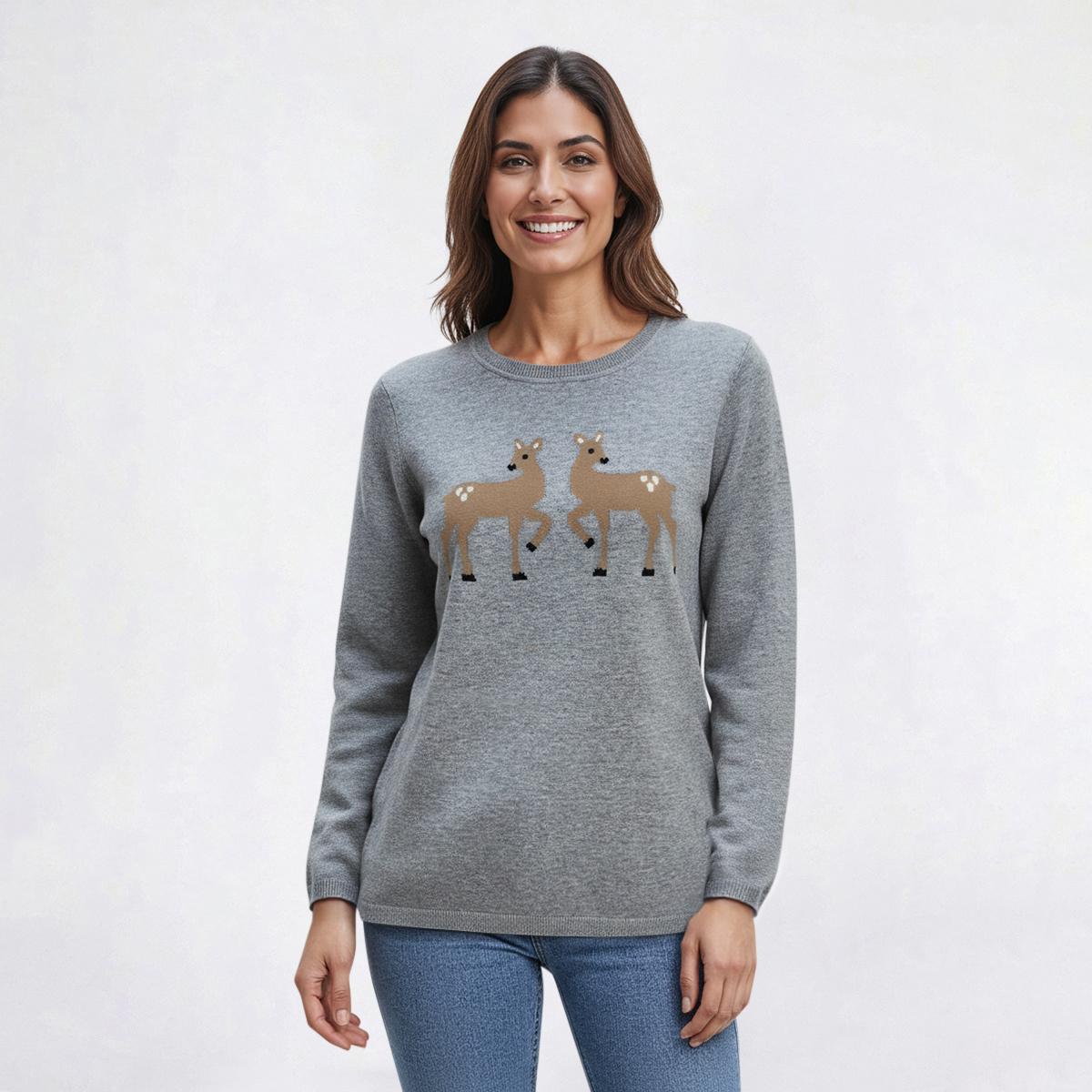 Click here for Womens Nautica Jeans Deer Crew Neck Sweater prices